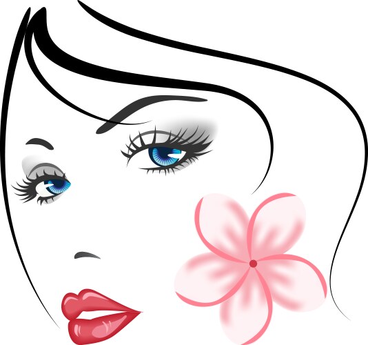 Beautiful face Royalty Free Vector Image - VectorStock