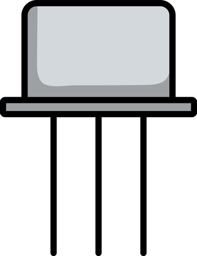 Transistor cartoon icon Royalty Free Vector Image