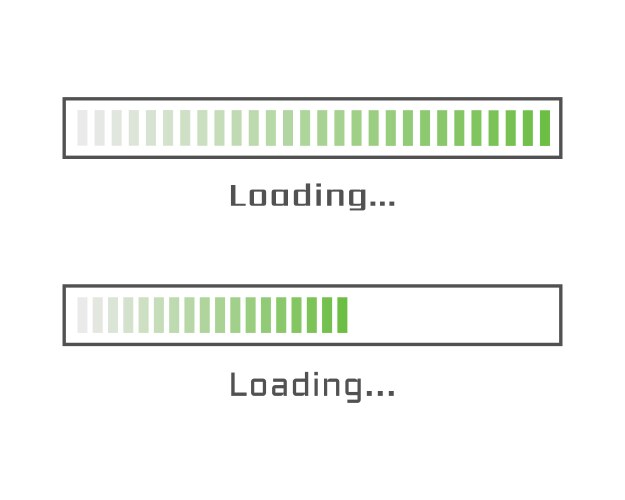 Collection loading bar status icon set of loaded Vector Image