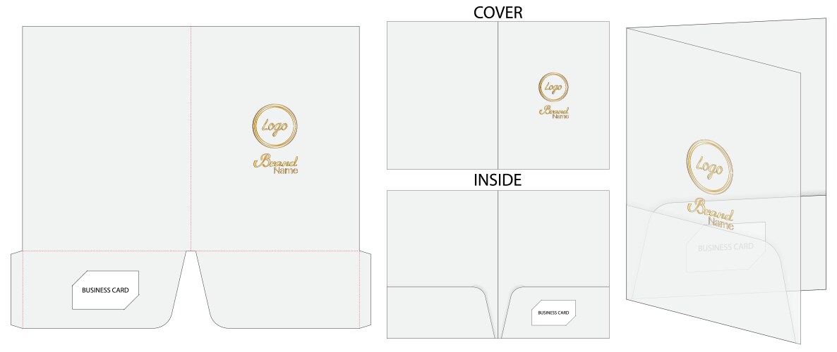 Hotel key card holder folder package template Vector Image