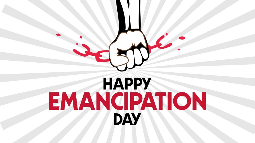 Happy emancipation day to everyone Royalty Free Vector Image