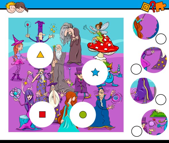 Match elements education game Royalty Free Vector Image