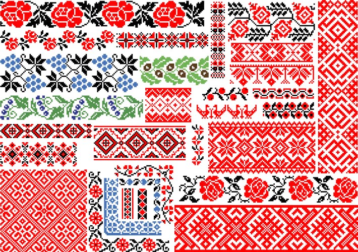 Ukrainian traditional seamless ethnic embroidery Vector Image