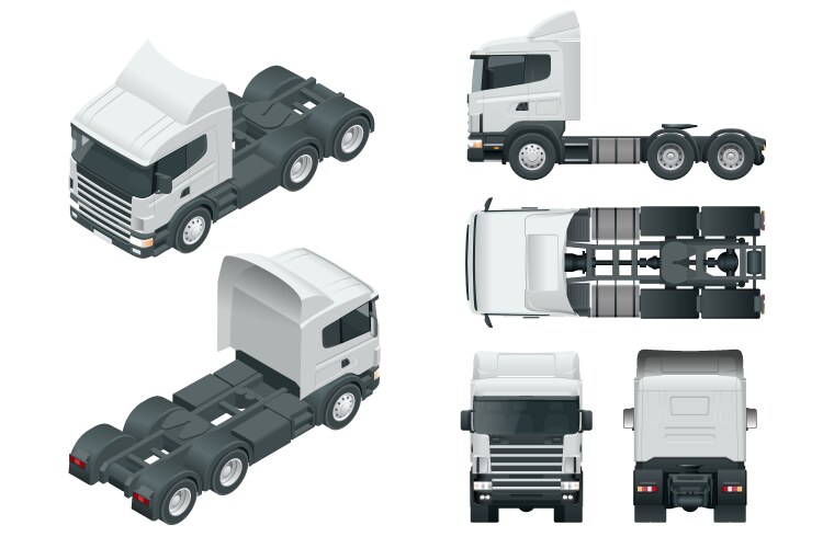 Truck tractor or semi-trailer combination Vector Image