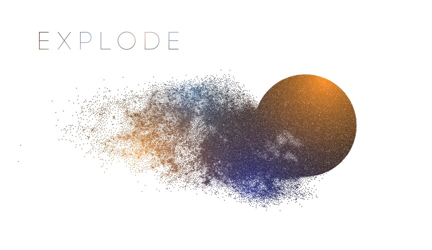 Abstract sand explosion Royalty Free Vector Image