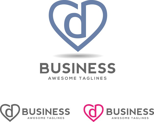 Heart logo design template Royalty Free Vector Image