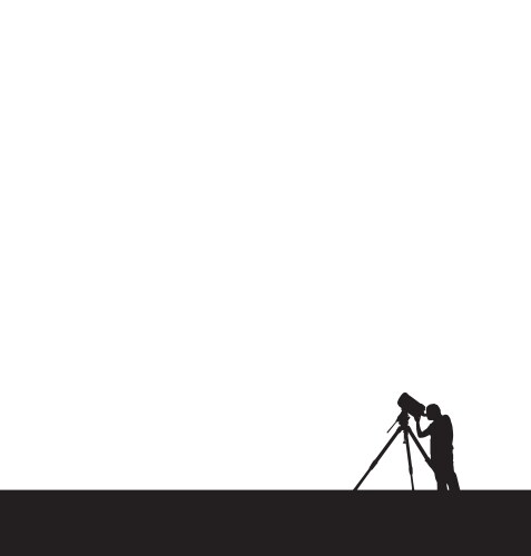 Telescope stargazing Royalty Free Vector Image