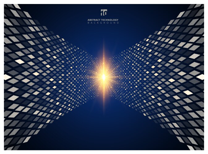 Circle Blue Abstract Technology Innovation Vector Image