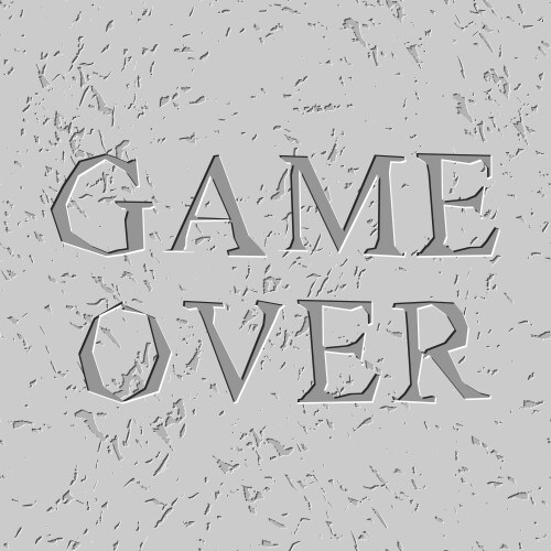 Stone Carved Alphabet Font - Cemetery Letters Vector Image