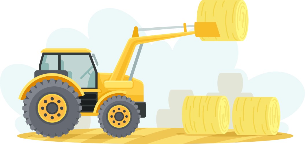 Hay Bale Equipment Clip Art