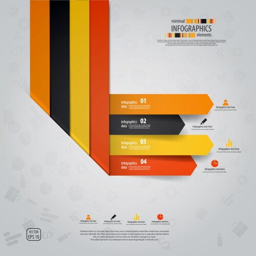 Minimal infographics design elements Royalty Free Vector