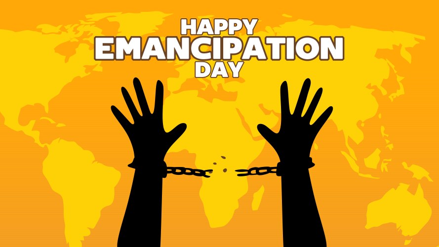 Happy emancipation day to everyone Royalty Free Vector Image