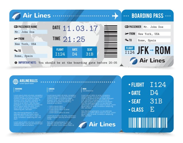 Blank Boarding Pass Vector Images (over 2,100)