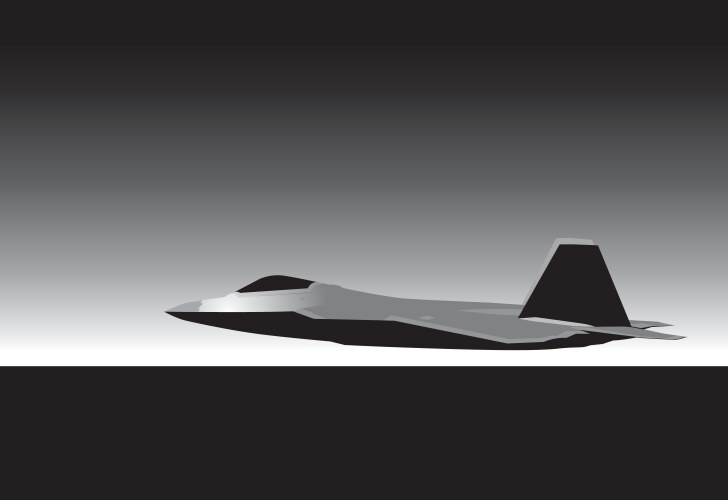 Lockheed boeing f-22 raptor Royalty Free Vector Image