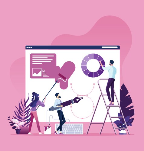 Programming Web Languages Technology Process Vector Image