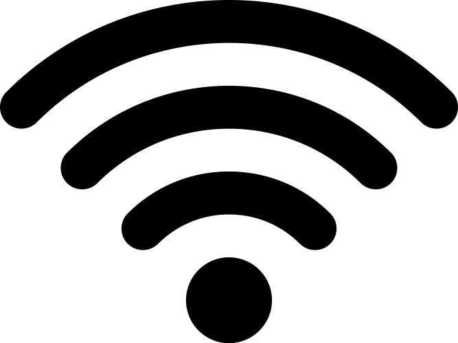 Flat line wifi wireless internet signal icon Vector Image