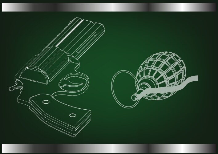 Realistic pistol flash Royalty Free Vector Image