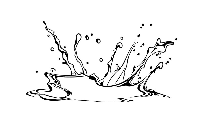 Water Splash Black and White Vector Images (over 38,000)