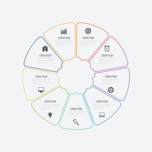 Template for info-grapchics 9 cyclic processes Vector Image Template for info-grapchics 9 cyclic processes Vector Image