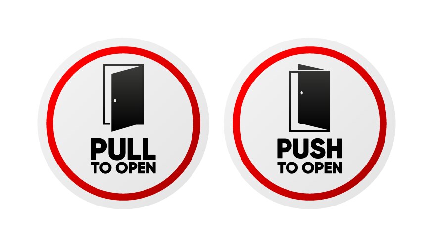 Pull Push Door Sign Vector Images (over 150)