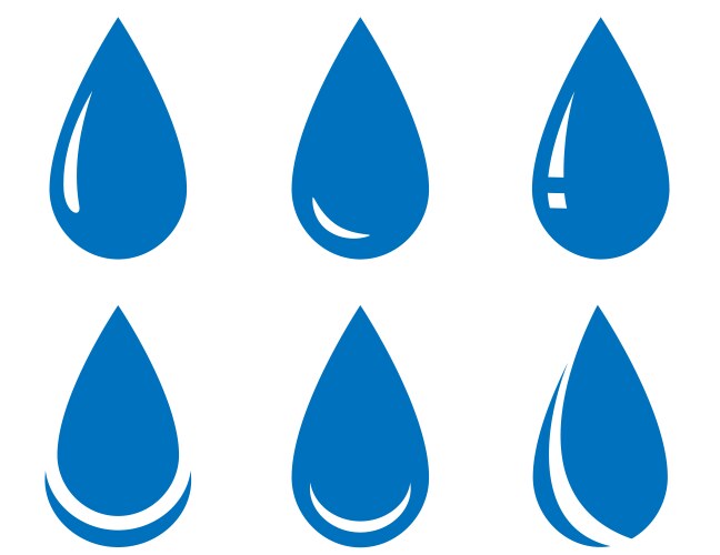 Water Droplet Collection Royalty Free Vector Image