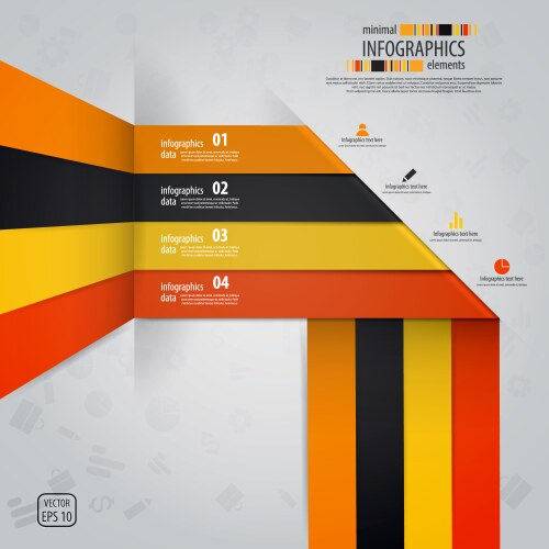 Minimal infographics design elements Royalty Free Vector