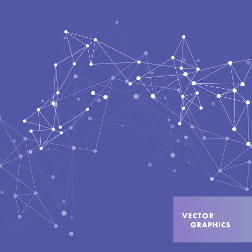 Technology abstract lines and dots connection Vector Image