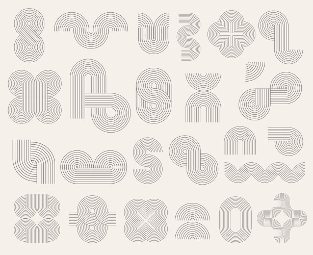 Abstract geometric linear background design Vector Image