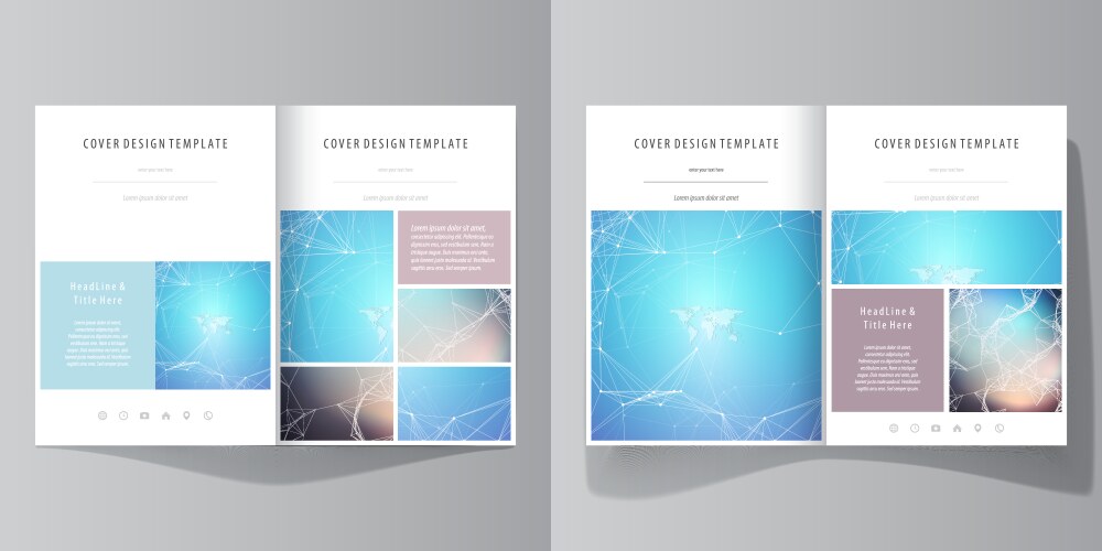 Cover page design template minimalistic brochure Vector Image