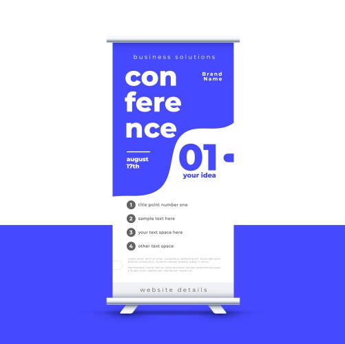 Modern pull up standee cover layout for corporate Vector Image