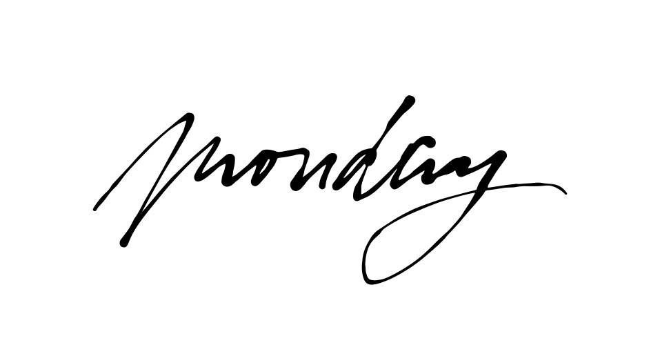 Monday brush pen modern calligraphy Royalty Free Vector