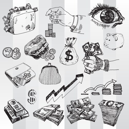 Doodles Money Vector Images (over 19,000)