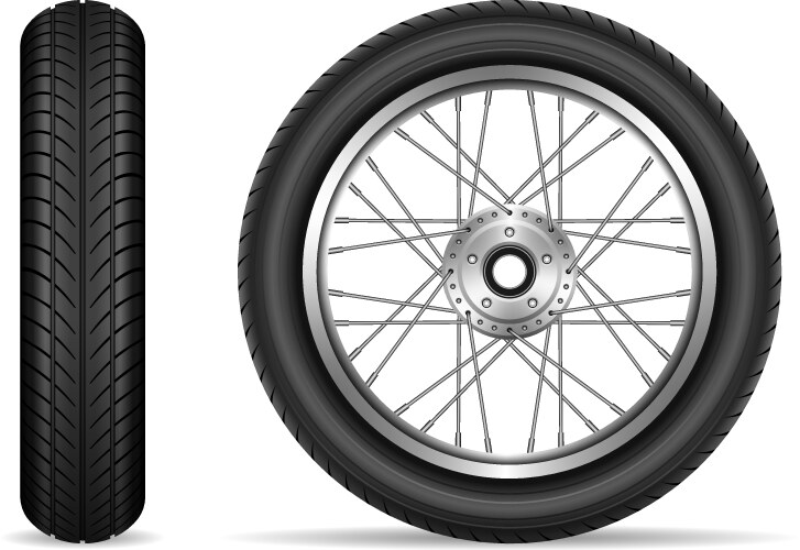 Truck and tractor wheels set Royalty Free Vector Image