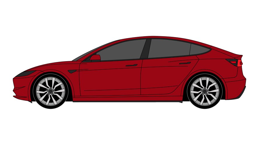 Tesla cybercab Royalty Free Vector Image - VectorStock
