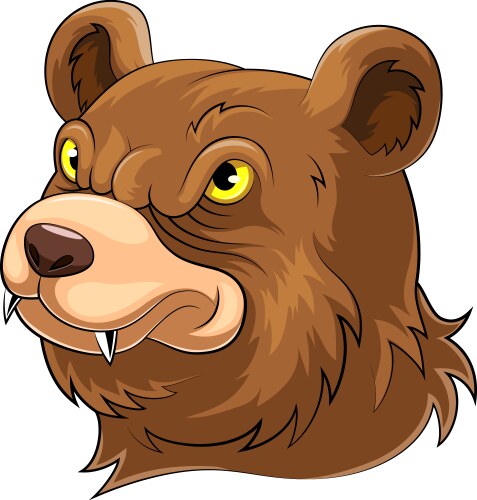 Cartoon of head bison mascot Royalty Free Vector Image