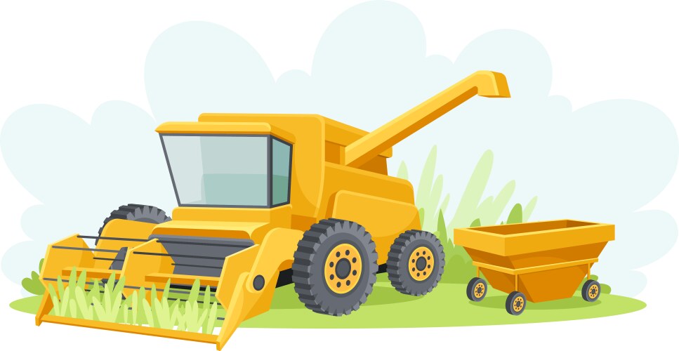 Combine isometric isolated on white Royalty Free Vector