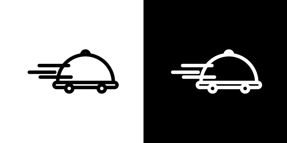 Food delivery icon set order symbol Royalty Free Vector