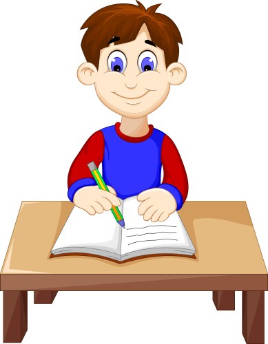 Cartoon Kid Writing Vector Images (over 24,000)