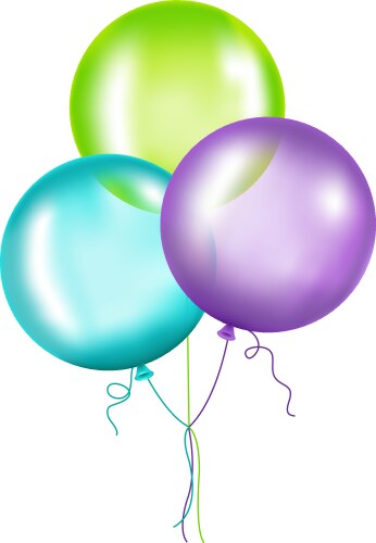 Birthday emoticon with balloon Royalty Free Vector Image