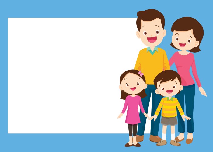 Big happy multi-generational family siblings Vector Image