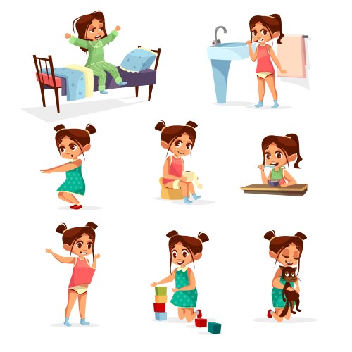 Daily Routine Cartoon Vector Images (over 5,700)