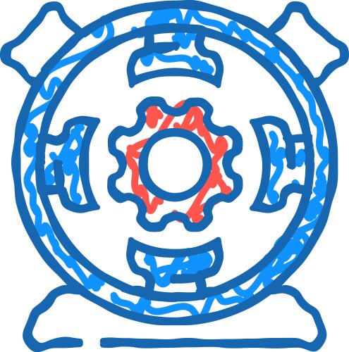 Electrical circuit tool work icon doodle Vector Image