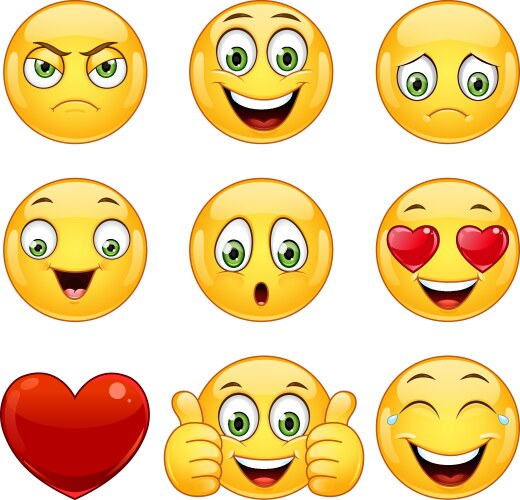 Emoticon showing thumb up Royalty Free Vector Image