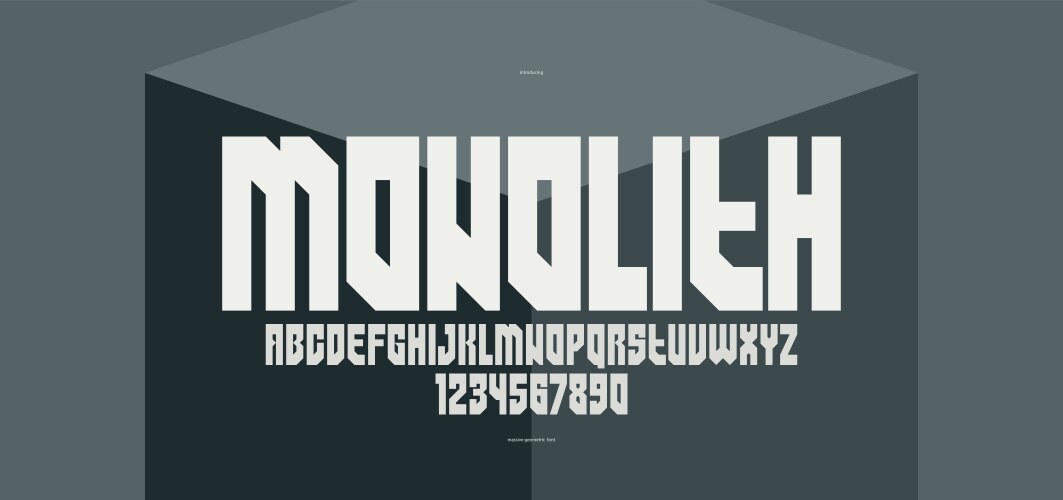 Urban massive geometric font for logos Royalty Free Vector