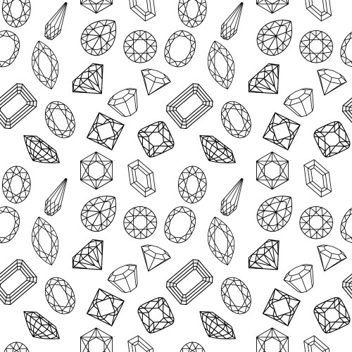Gem cut set Royalty Free Vector Image - VectorStock