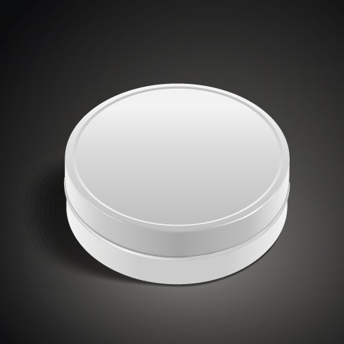 Round metal box Royalty Free Vector Image - VectorStock