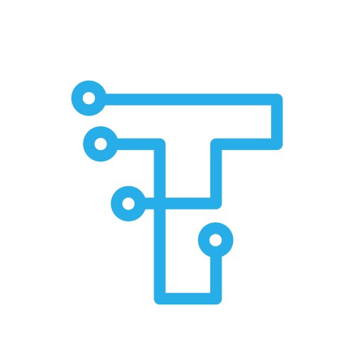 Initial letter e tech logo design Royalty Free Vector Image