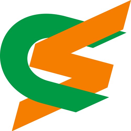 Letter sc linked colorful overlapping logo Vector Image