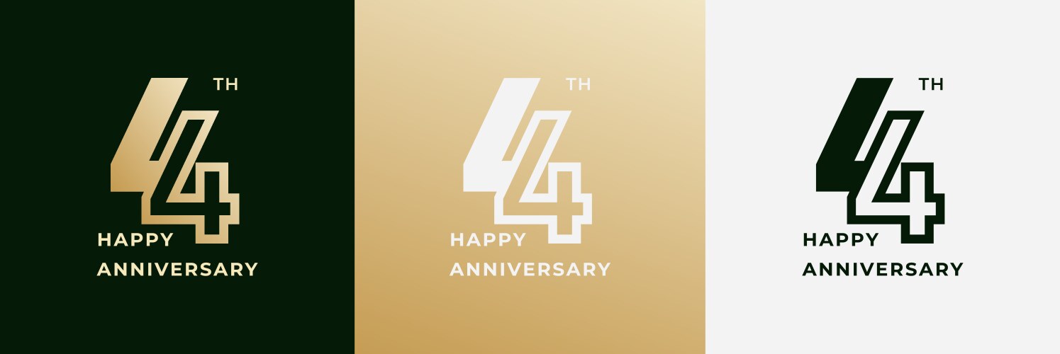Logo 96th gold color 96 years happy anniversary Vector Image