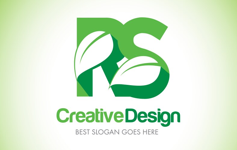 Rs r s letter logo design with creative lines Vector Image